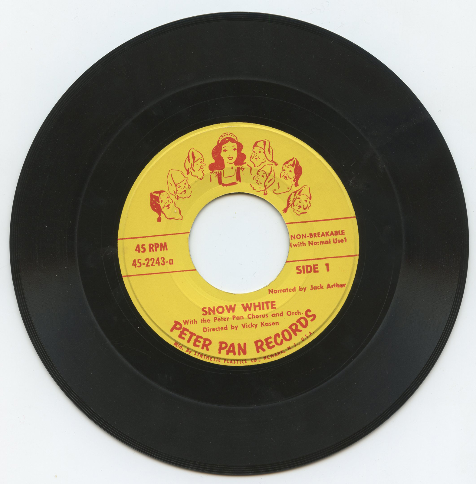 Filmic Light - Snow White Archive: Peter Pan Records - Snow White 78/45 rpm