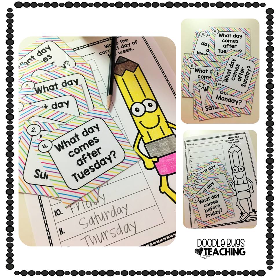 Days of the Week Activities and Centers | Doodle Bugs Teaching | Bloglovin’