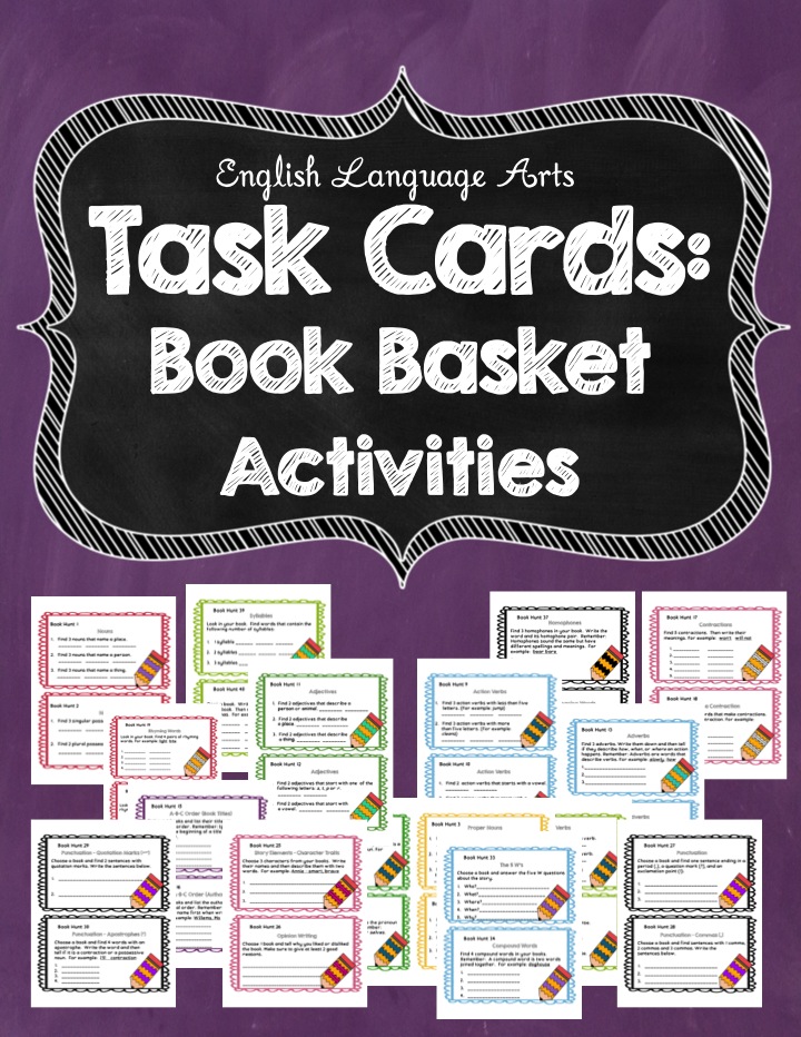The Best of Teacher Entrepreneurs: Language Arts - "Task Cards: Book ...
