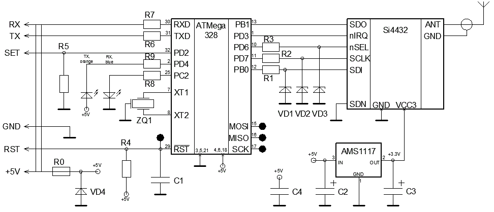MegaLvov: Трансивер SI4432 433.92Mhz ( самый дальнобойный из ...