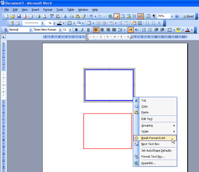 computer lessons and issues repair: Linking text boxes MS.Word