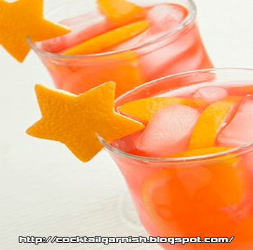 Cocktail Garnish: Orange Star Cocktail Garnish