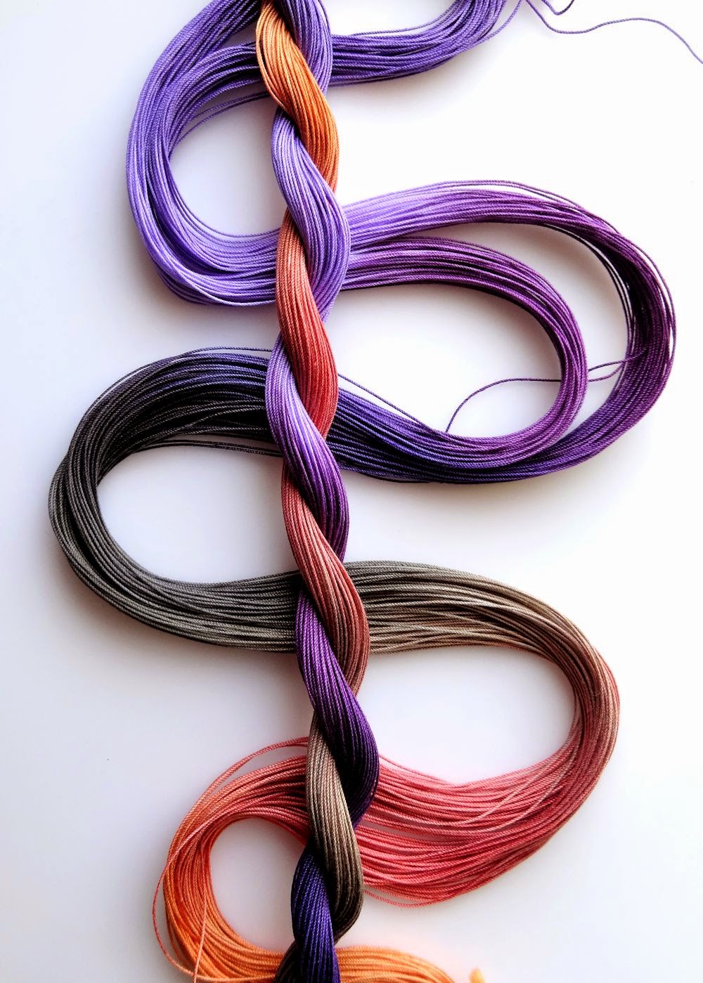 Yarnplayer's Tatting Blog: "Prairie Dusk" hand dyed thread
