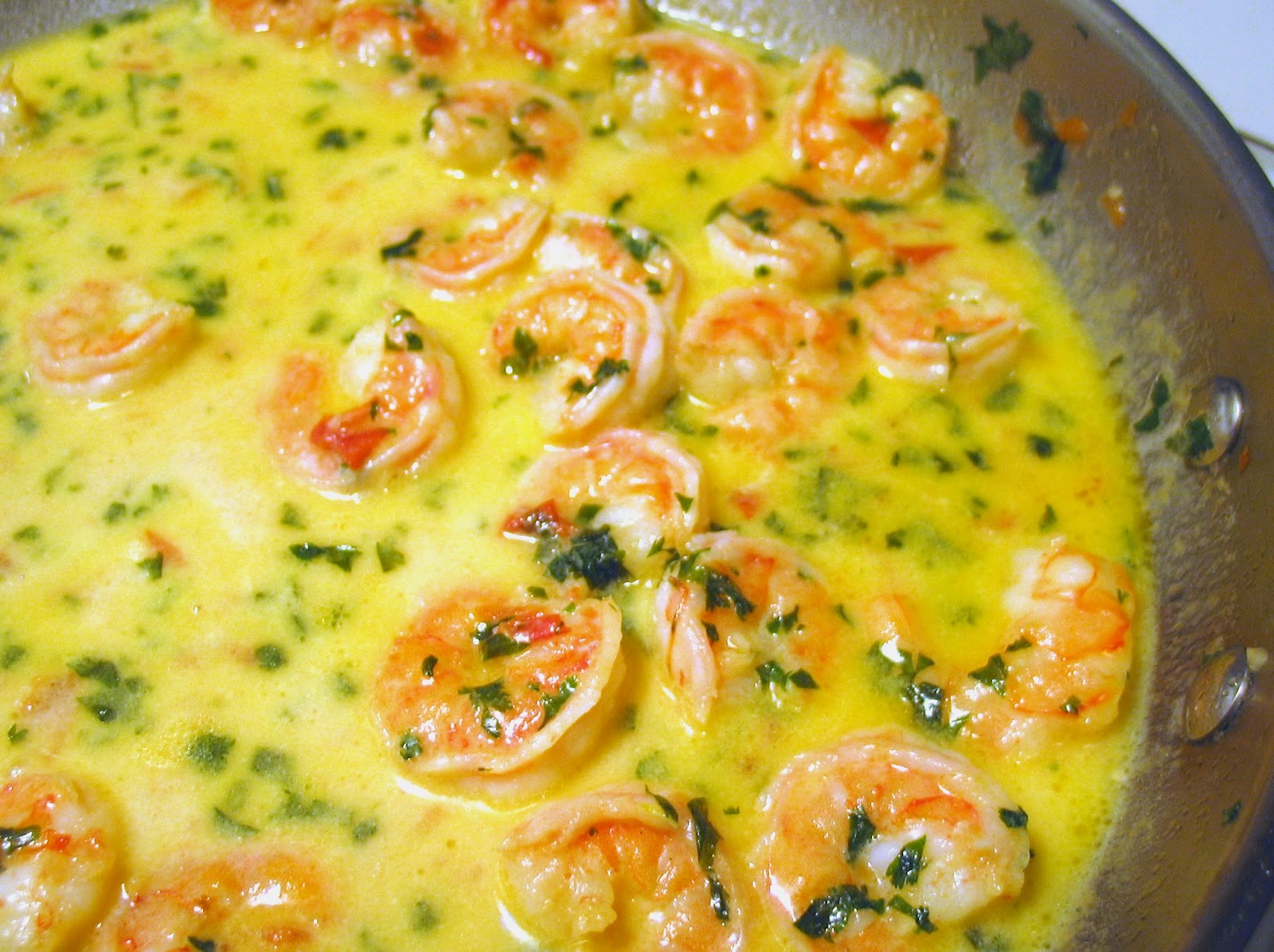 A Starch Free Cookbook: Camarones en Crema con Cilantro (shrimp in a ...