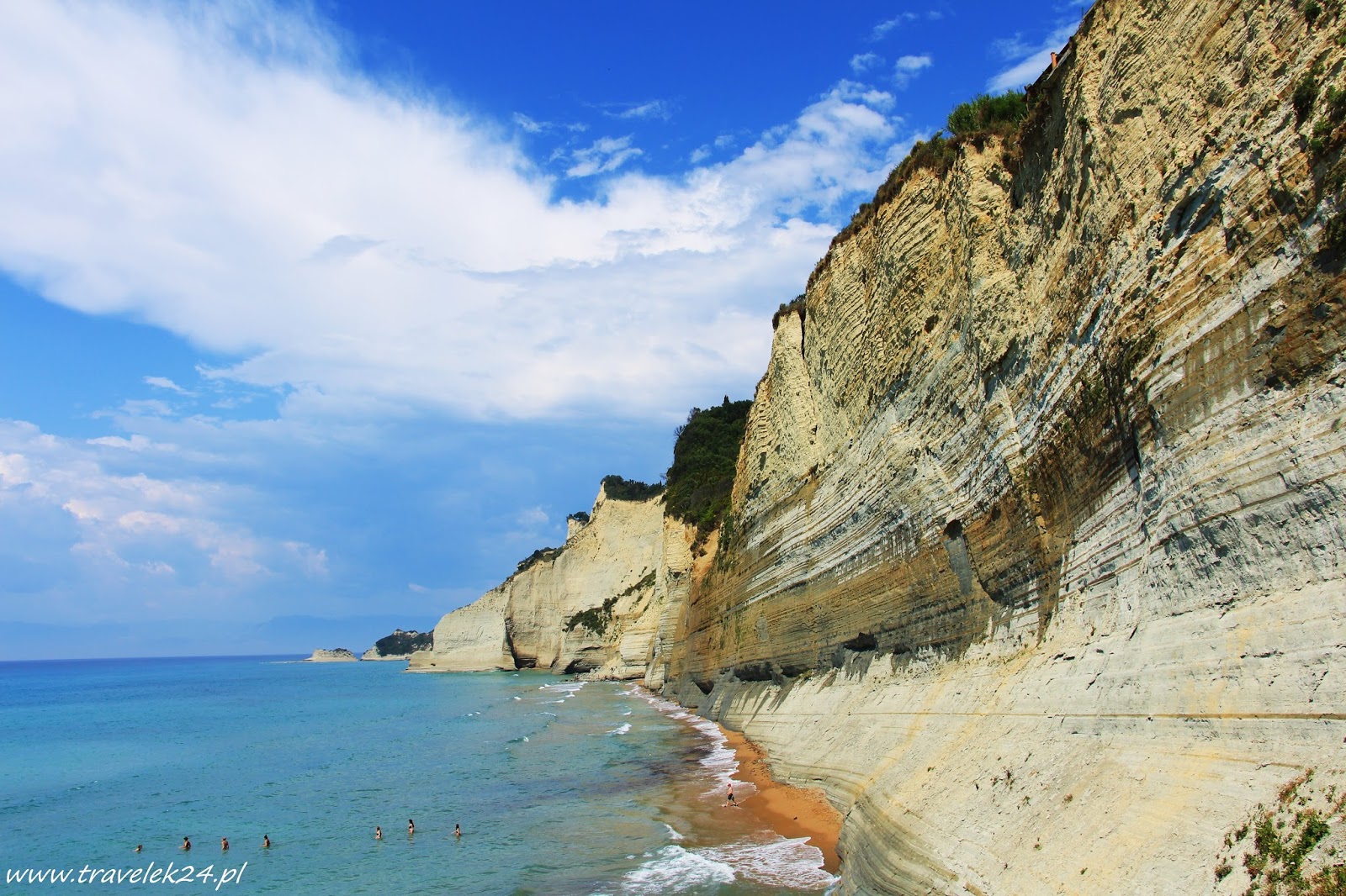 Korfu - Cape Drastis i Logas Beach (Sunset Beach)