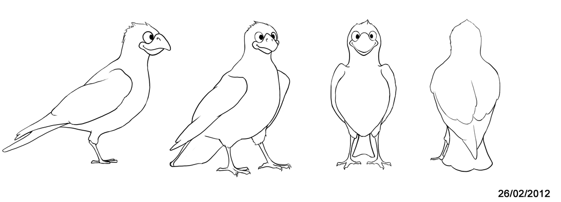 Crows Flying In Groups Drawing