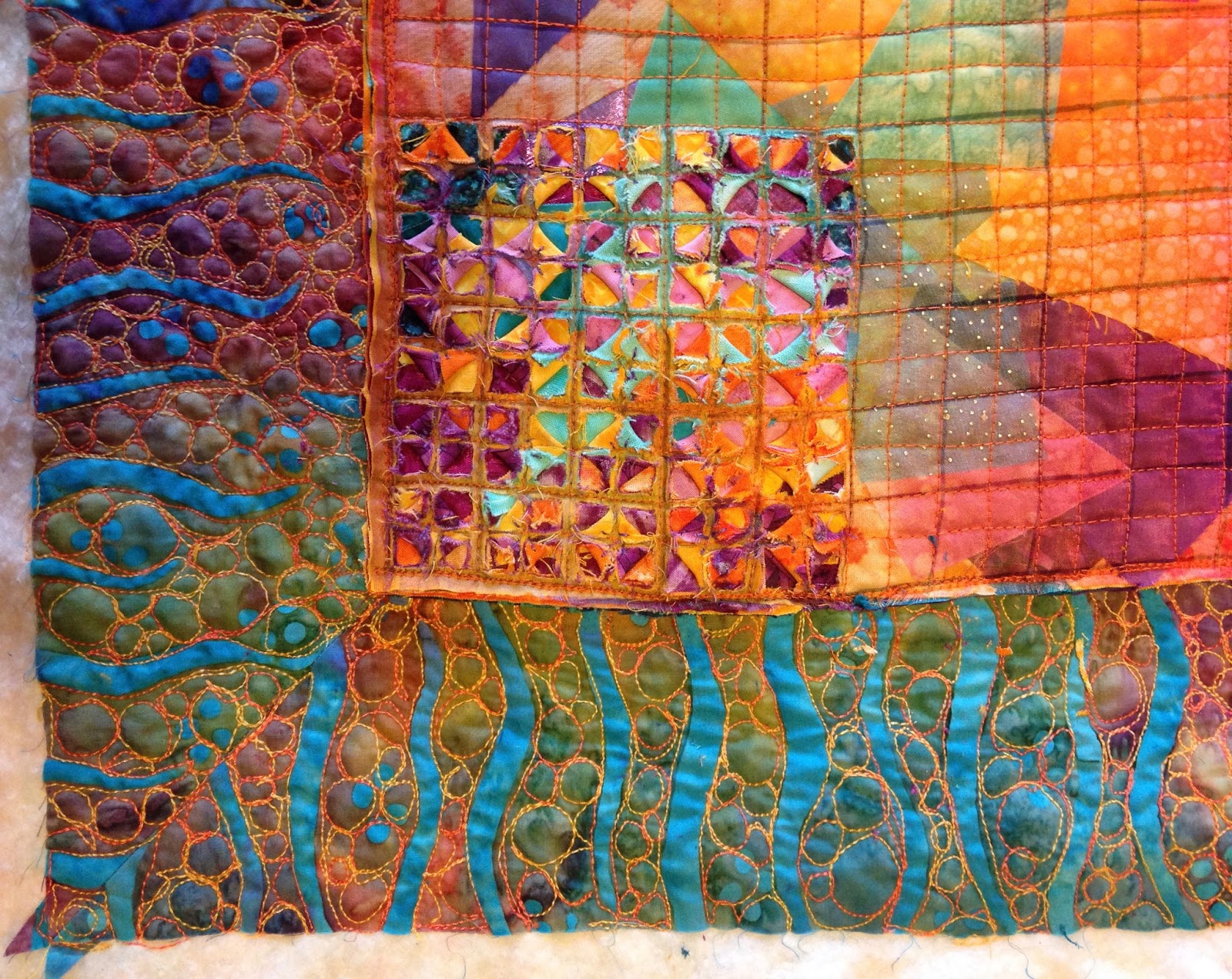 Jeanne Aird's Art Fabric and Quilts: Fabric Manipulation - Slashing ...