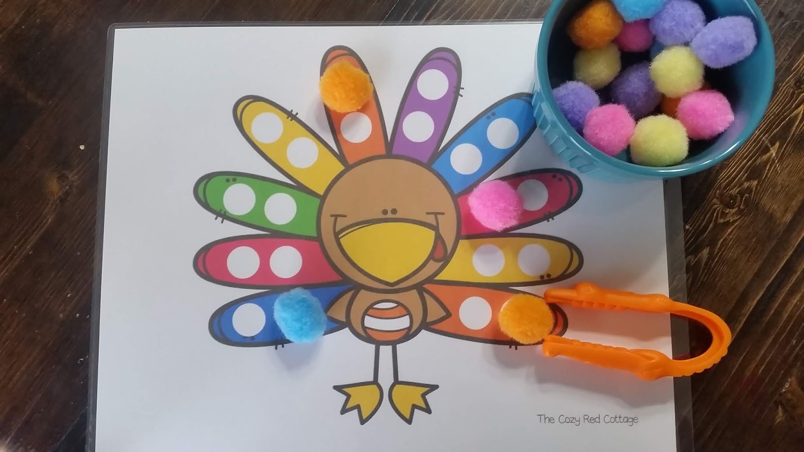 The Cozy Red Cottage: Color sort turkey (free printable)