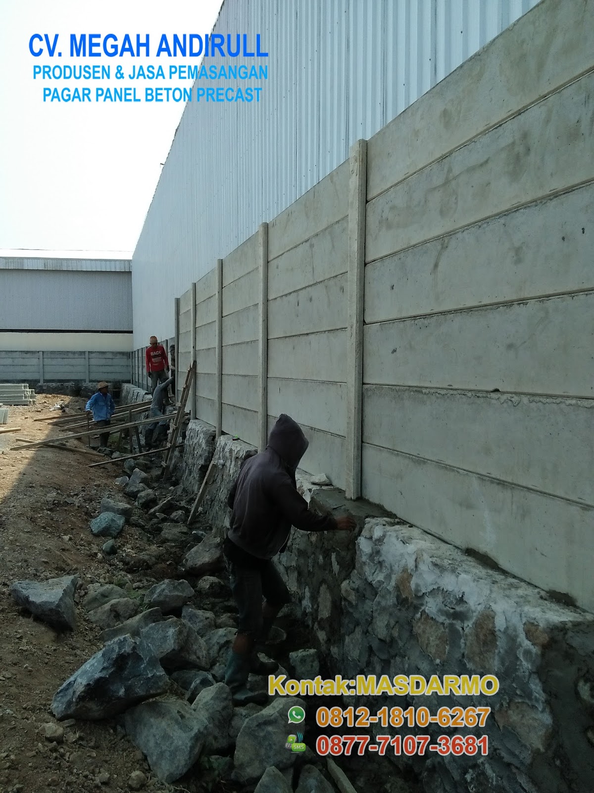 Pemasangan Pagar Panel Beton Precast Cepat dan Efektif