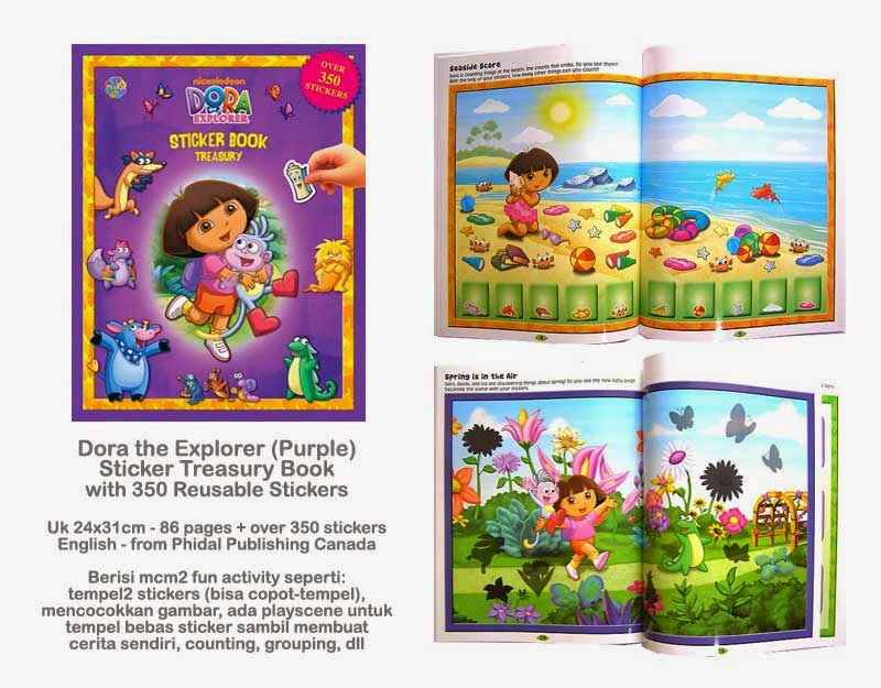 Planet Bayi: Sticker Book Treasury DORA THE EXPLORER (Purple) with Over ...