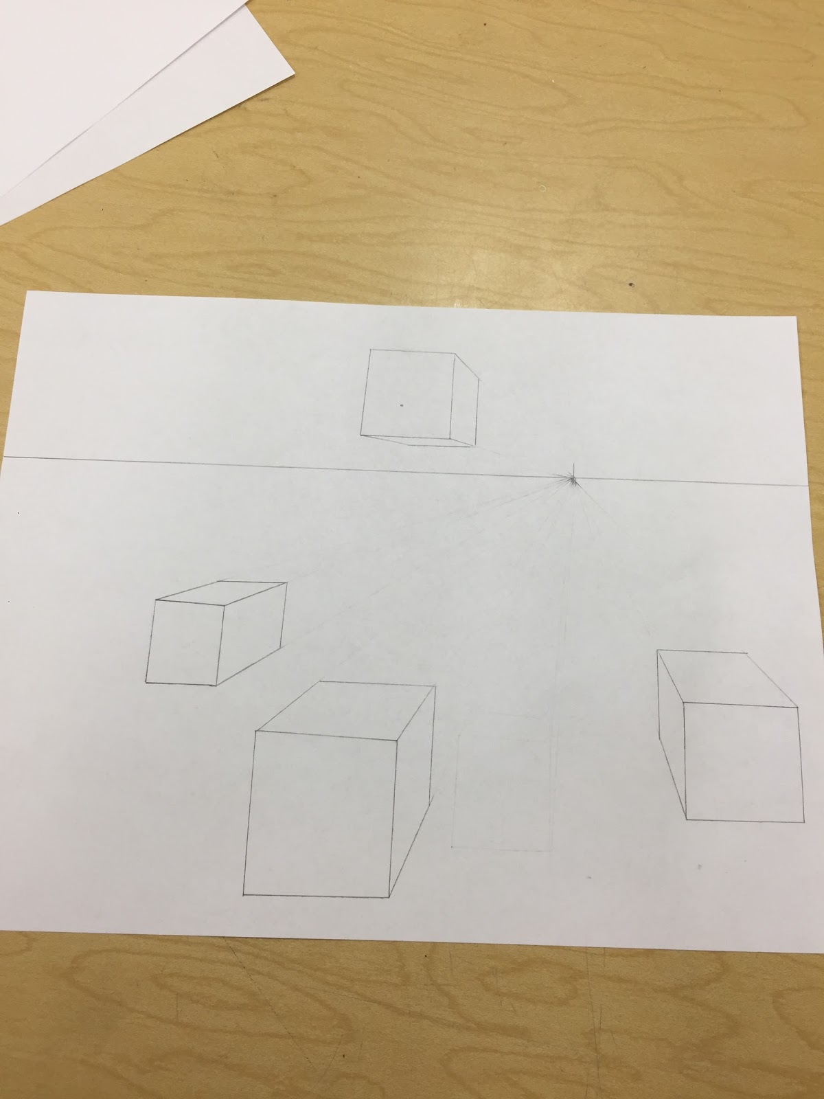 One point perspective squares