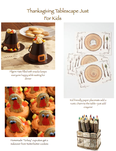 hampton hostess: THANKSGIVING TABLSCAPE JUST FOR KIDS