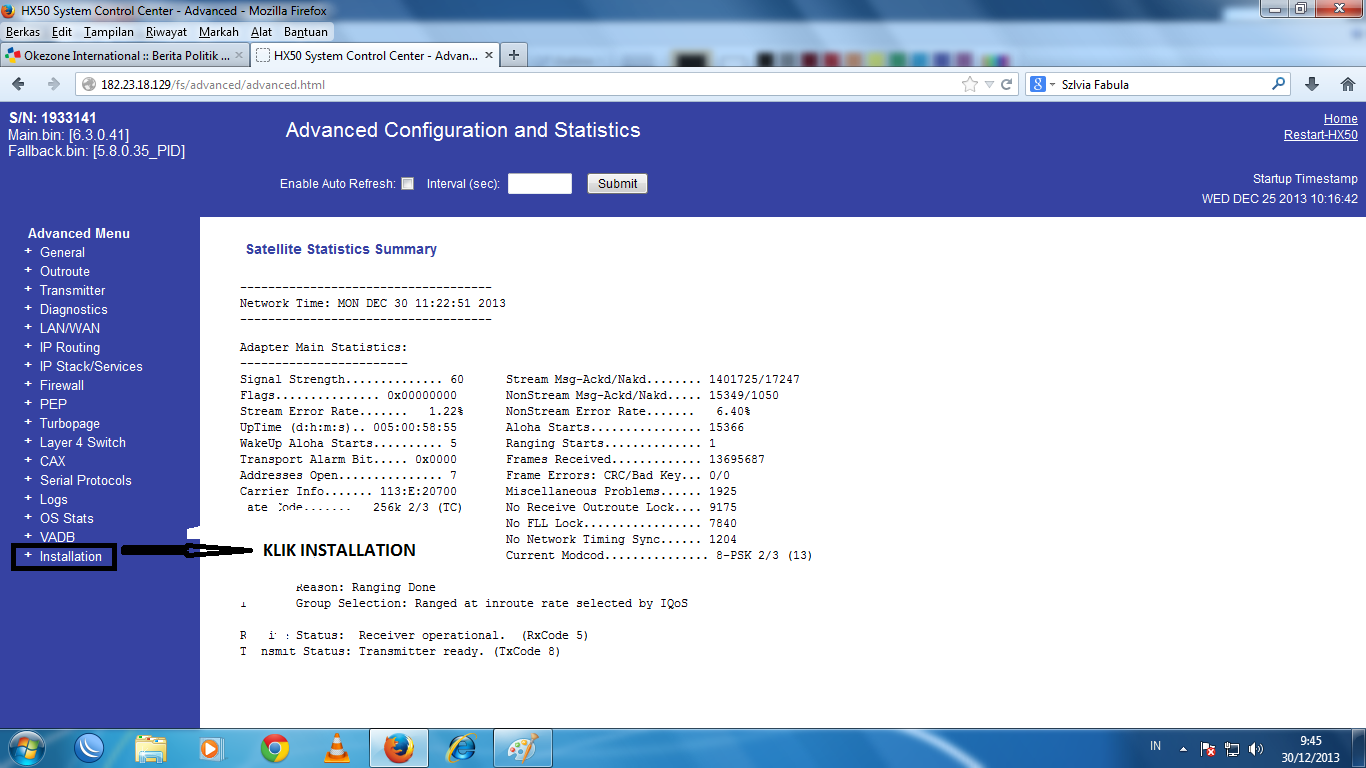 SETTING MODEM HX 50 HUGHES ~ Doni Irawan