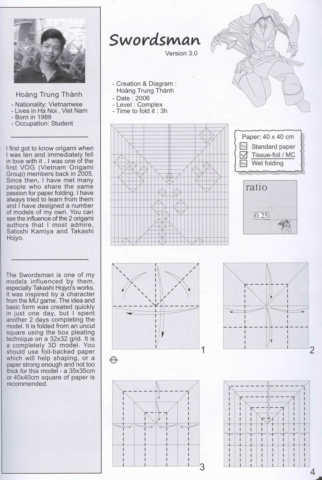 El arte del Origami: Swordsman