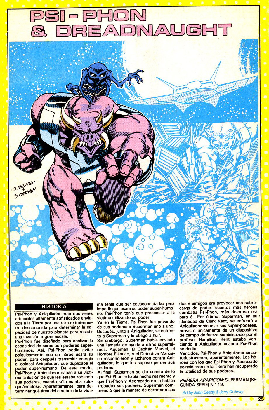 Fichas de Superheroes Marvel y DC: Psion y Dreadnaught