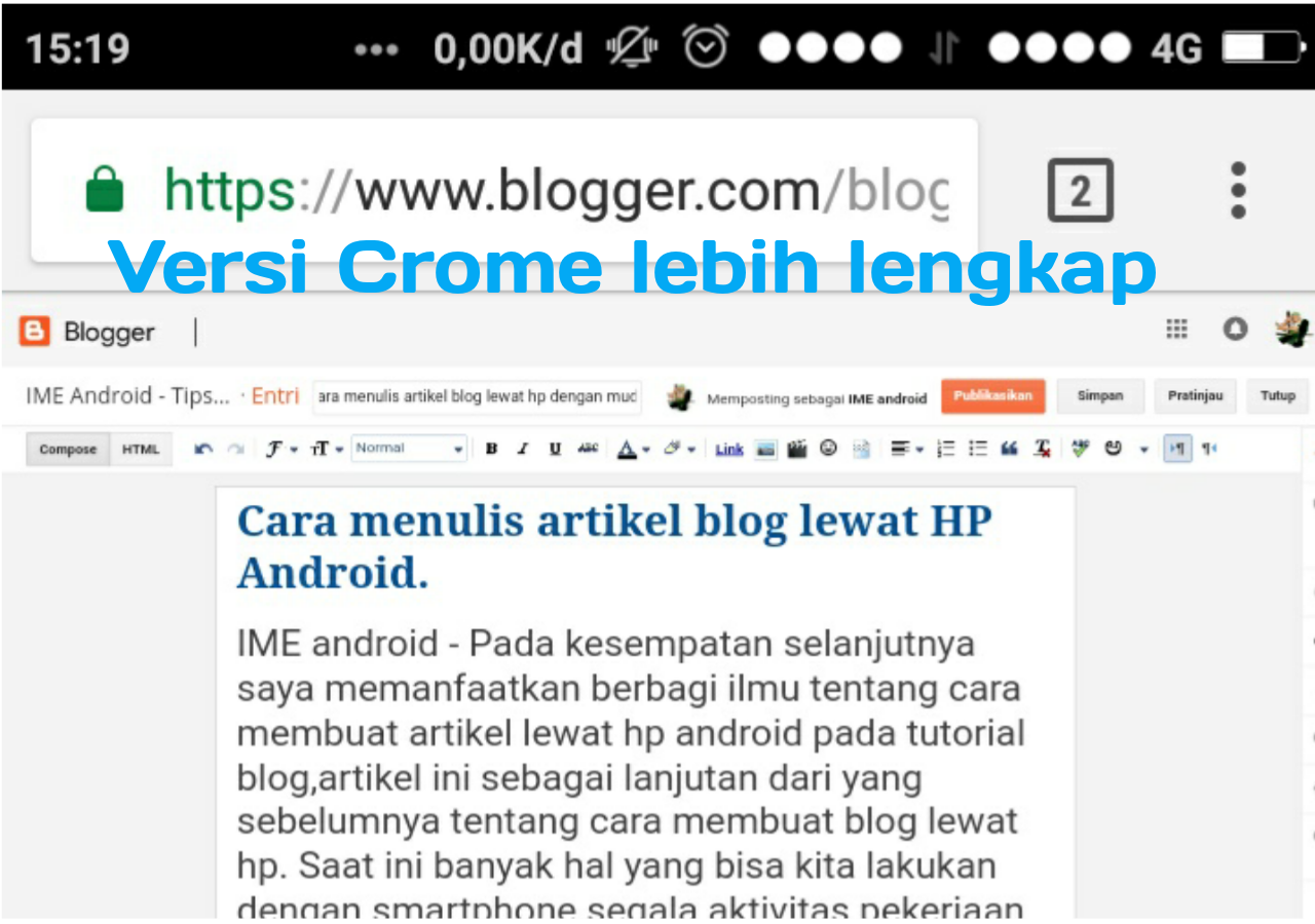 Aplikasi menulis artikel