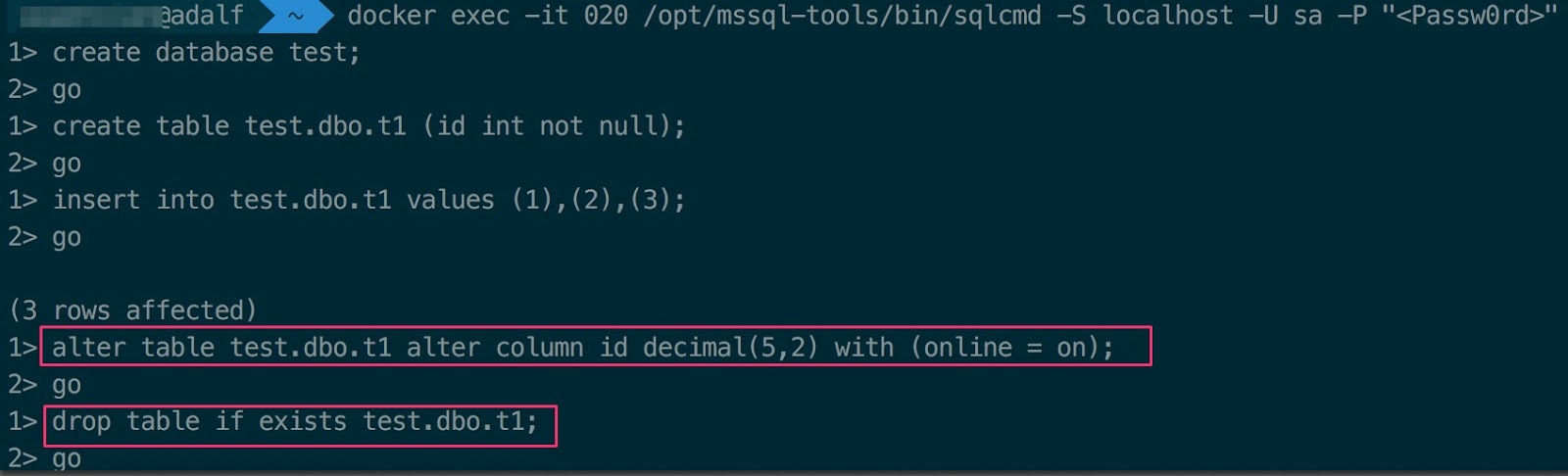 adalf的小技巧: [Docker]測試Microsoft SQL Server vNext