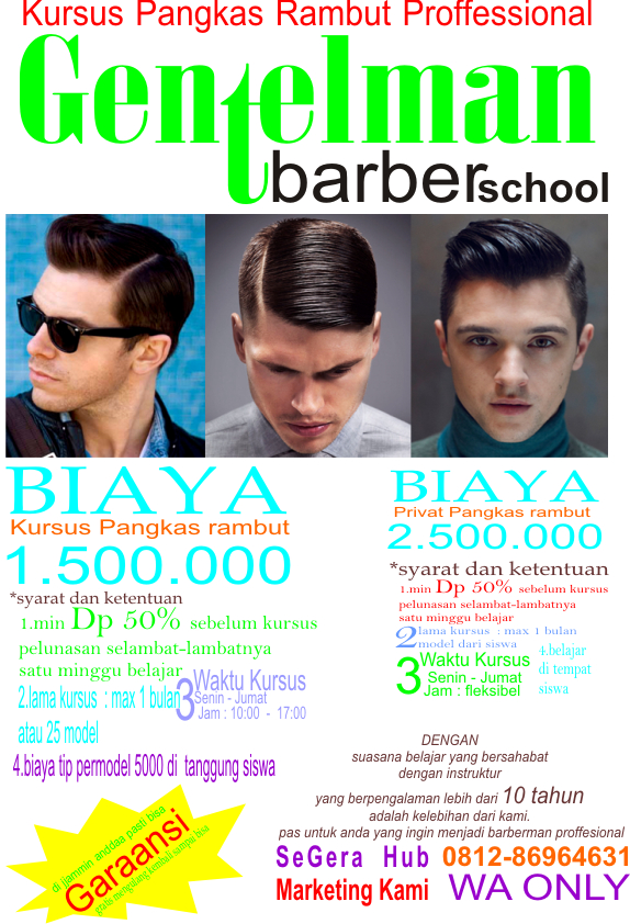 Buku teori kursus potong rambut pangkas rambut pria GRATIS