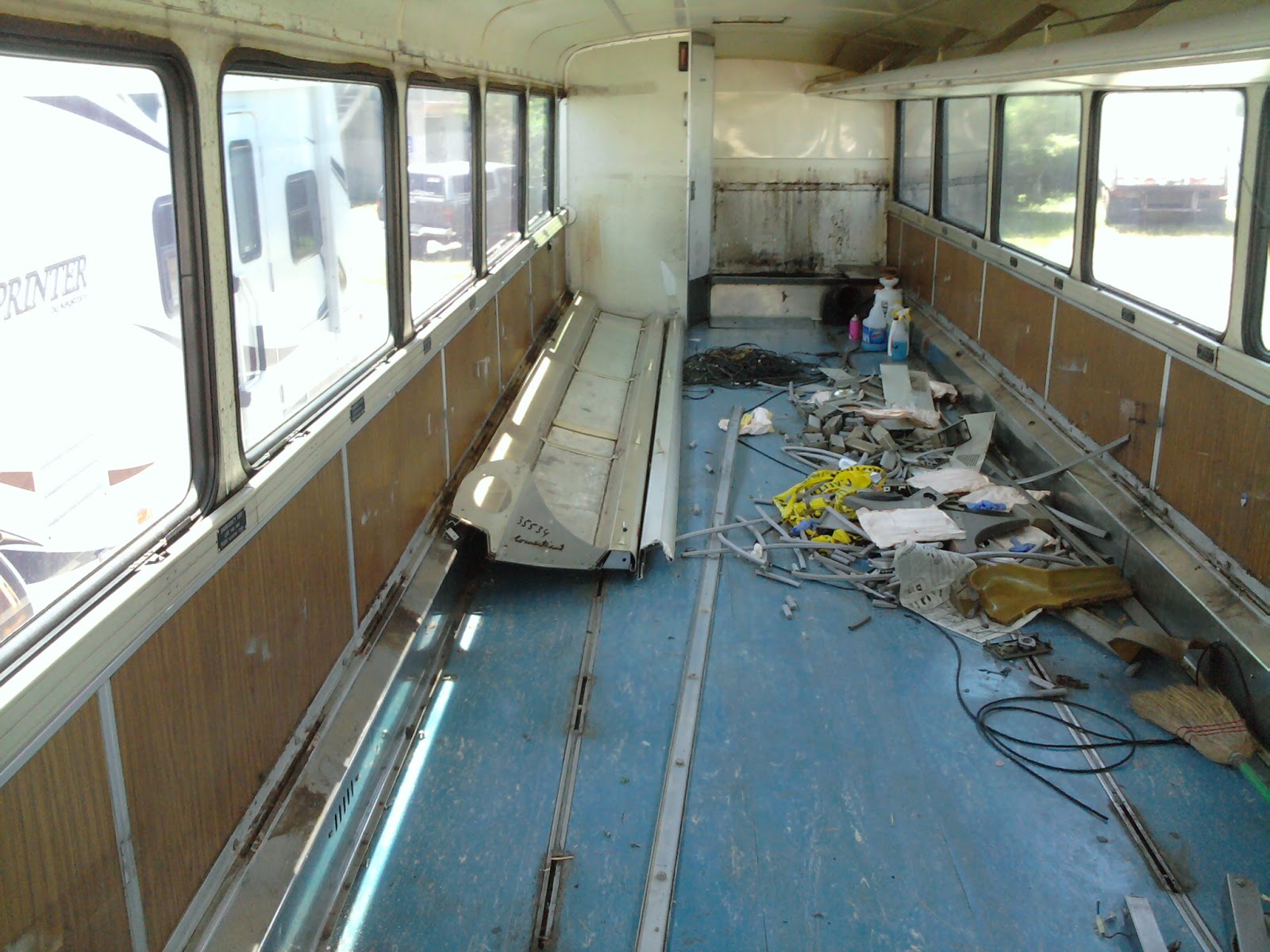 Bus Build: Overhead racks continued.