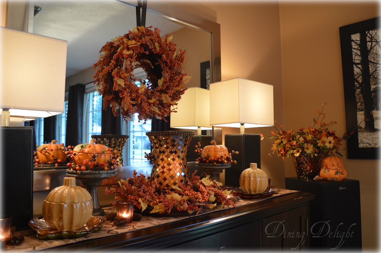 Dining Delight: Fall Decor on the Sideboard