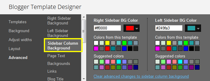 How to Change Sidebar Background Color in Blogger Templates