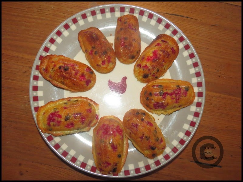 Les madeleines aux fruits rouges - Cuisinez avec Honorine