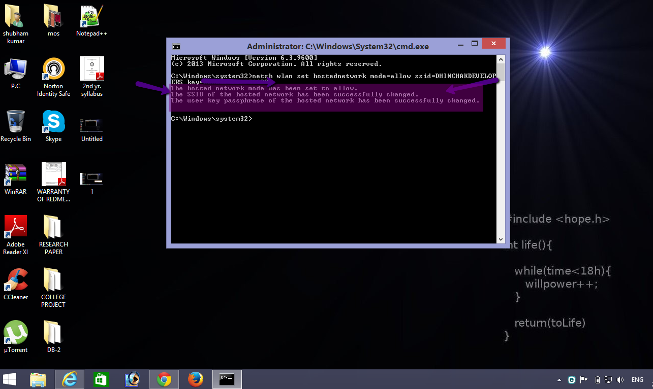 HOW TO CREATE A WIFI HOTSPOT USING COMMAND PROMPT (CMD) ~ Dhinchak ...