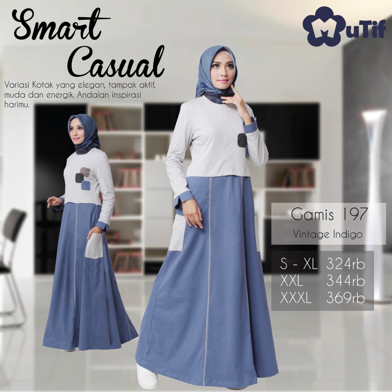 KOLEKSI GAMIS KAOS TERBARU MUTIF M 197