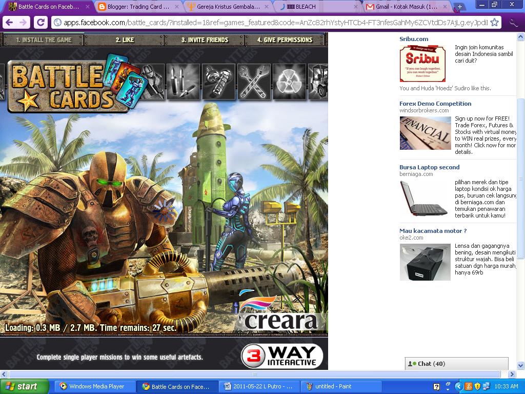 Trading Card Game's Wonder: Battle Cards Game di Facebook