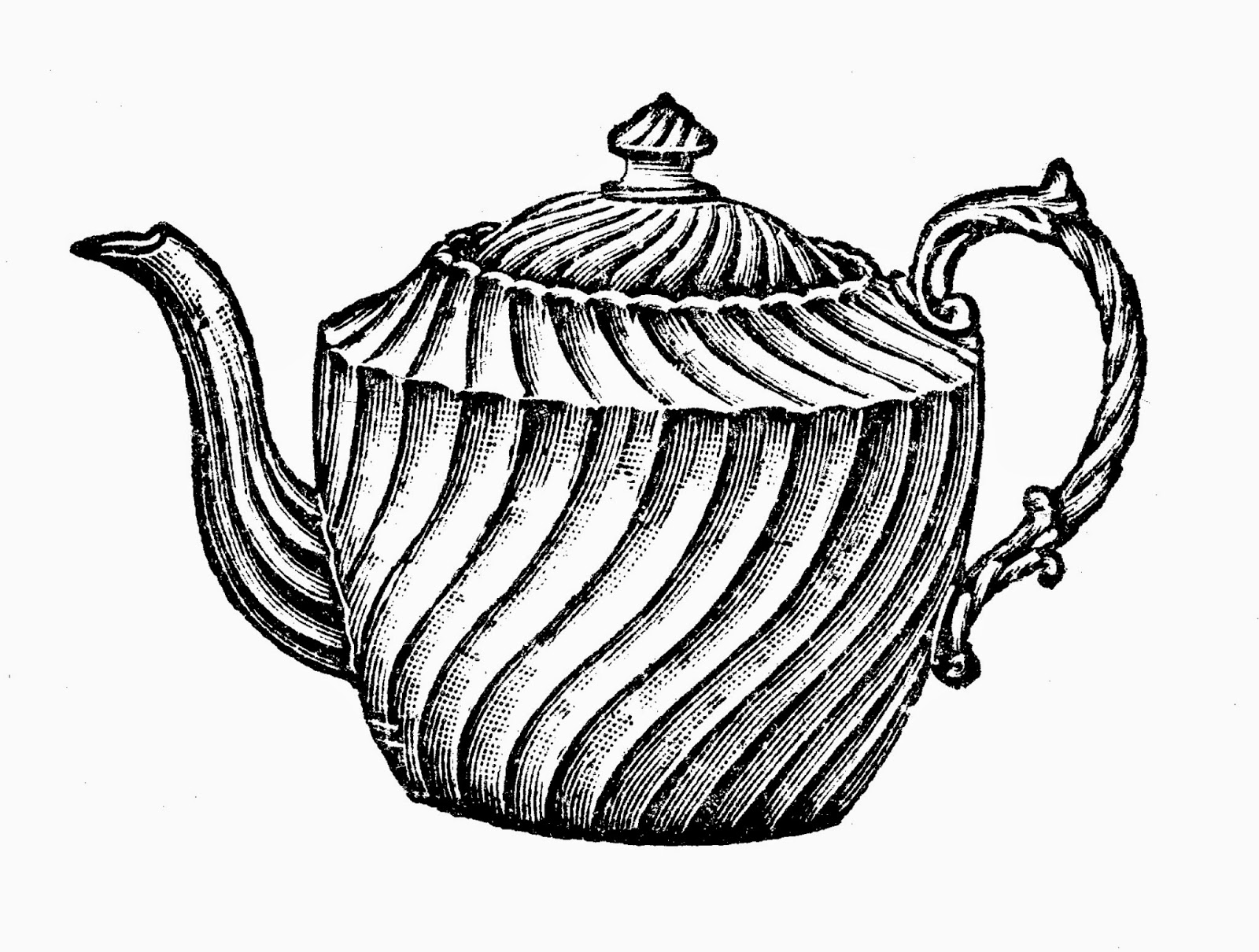 Sisters' Warehouse: Tea Time - Free Vintage Illustrations in Black and ...