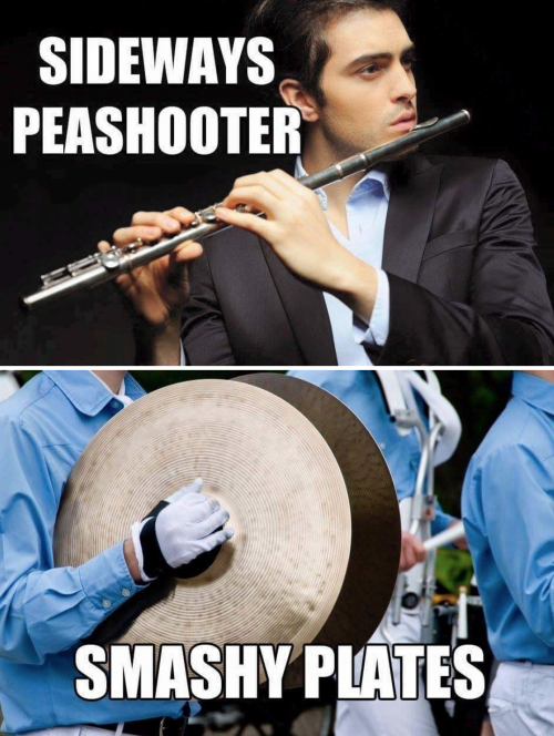 Sober in a Nightclub: Renamed musical instruments.