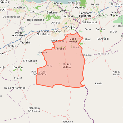 Province de Jerada - Maroc Maps