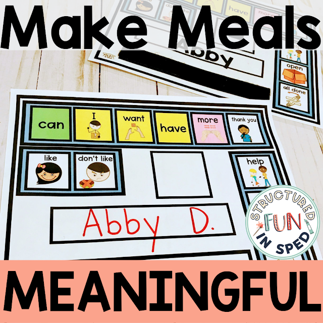 Snack Time: Communication Board - Structured Fun in Sped