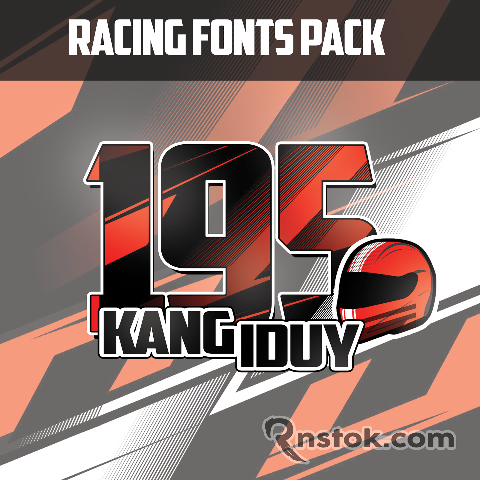 25+ Font Desain Stiker Racing