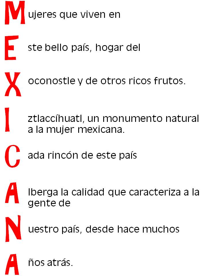 Blog de Formación Cívica y Ética: Acrósticos