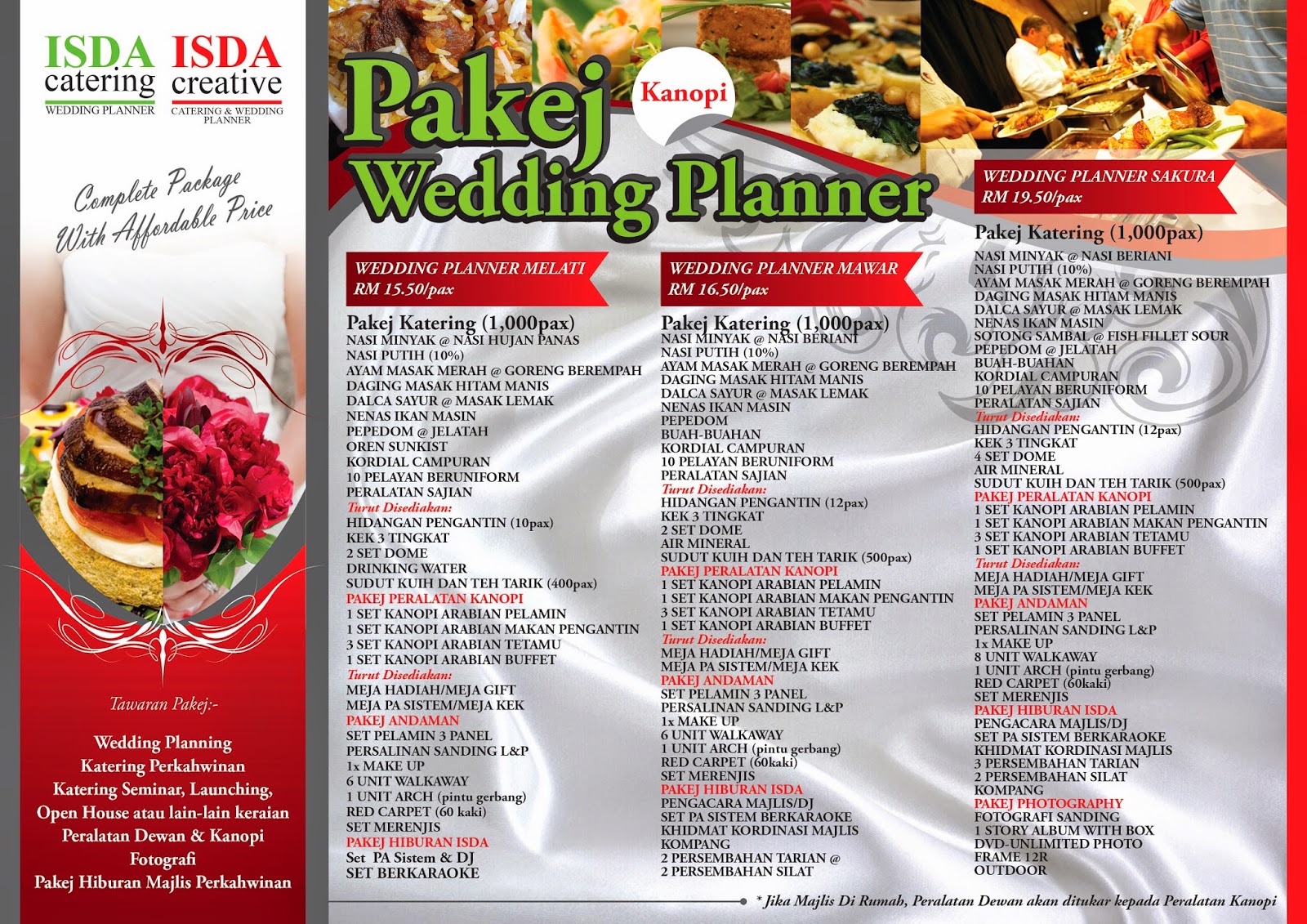PAKEJ KATERING DAN PAKEJ LENGKAP PERKAHWINAN 2015 - PAKEJ INI TELAH ...