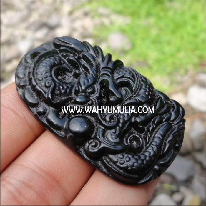 Liontin Giok Hitam Ukir Naga (Kode:177) , Toko Batu Permata , Jual Batu ...