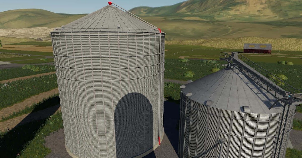 FS19 Placeable large grain bin extension v1.0 - FS 19 & 22 USA Mods ...