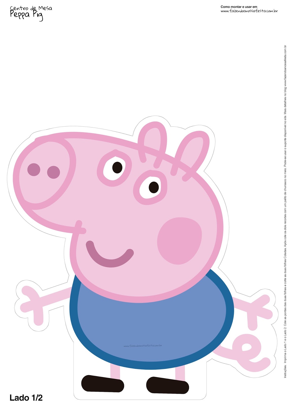 George Pig: Free Printable Centerpieces. - Oh My Fiesta! in english