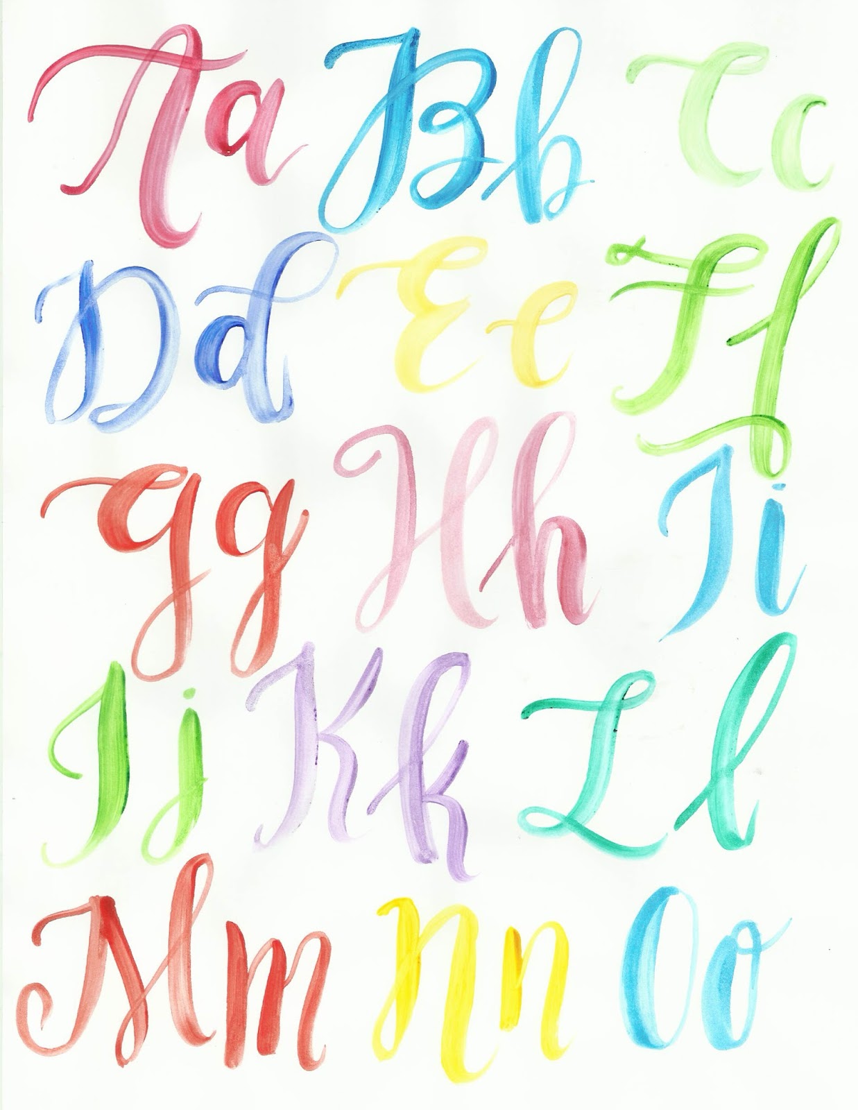 Easy Brush Calligraphy and Free Practice Sheets!