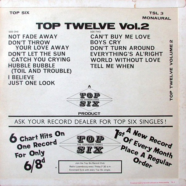 Copycat Cover Records: Top Twelve LP on Top Six label