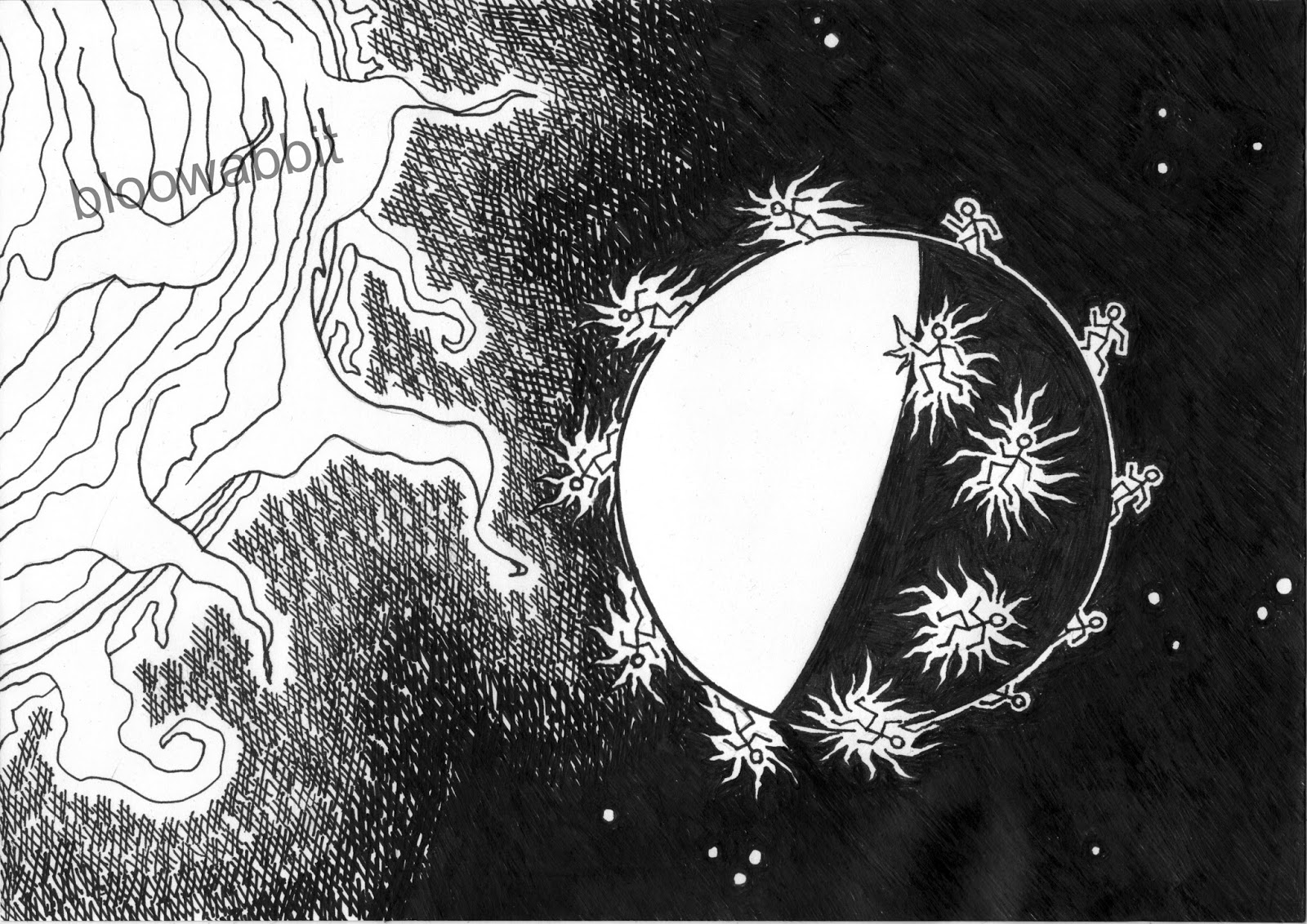 bloowabbit: Sketchbook...Turning light to dark...