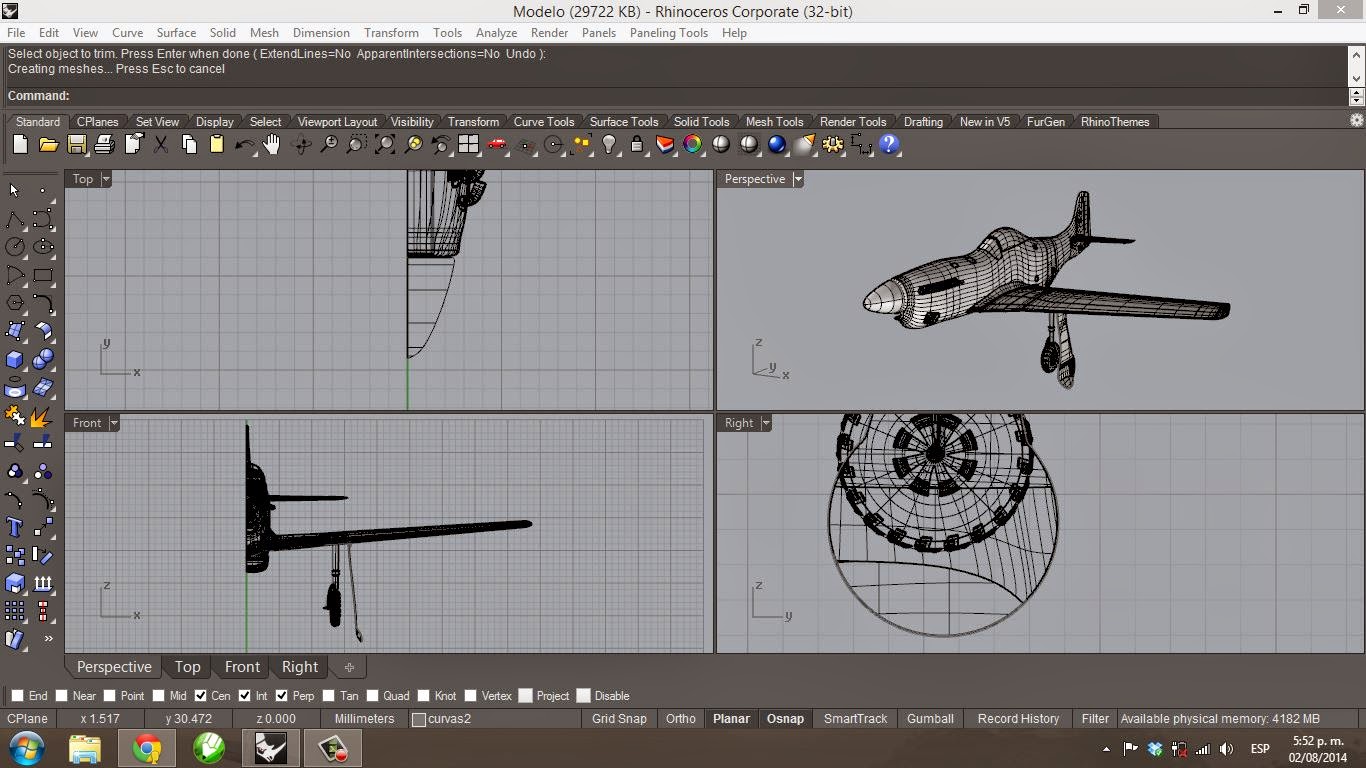 Rhino 5 Full: Modelar un avión en Rhino 3D