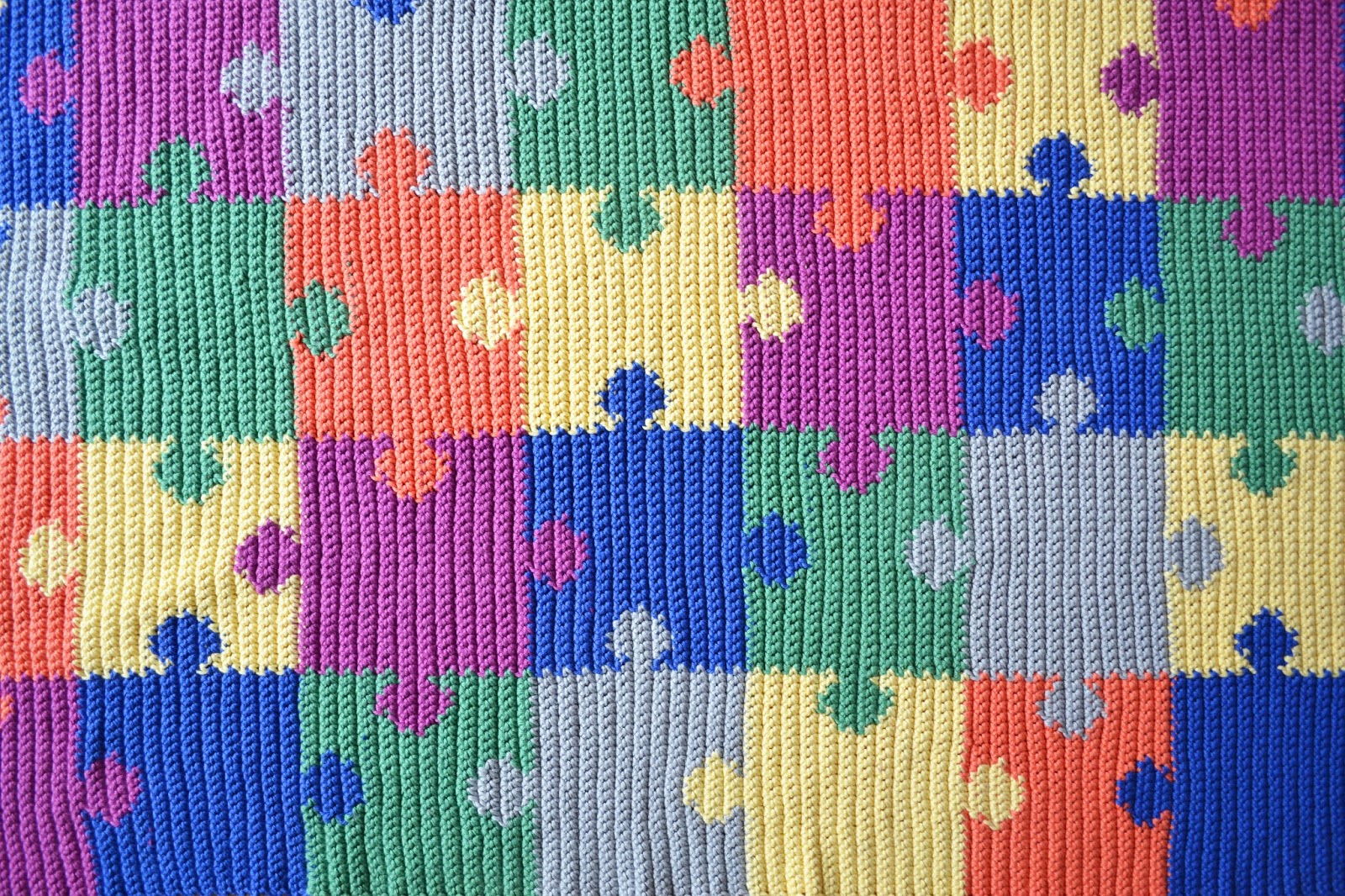 All Things Bright and Beautiful: Crochet Puzzle Blanket Pattern