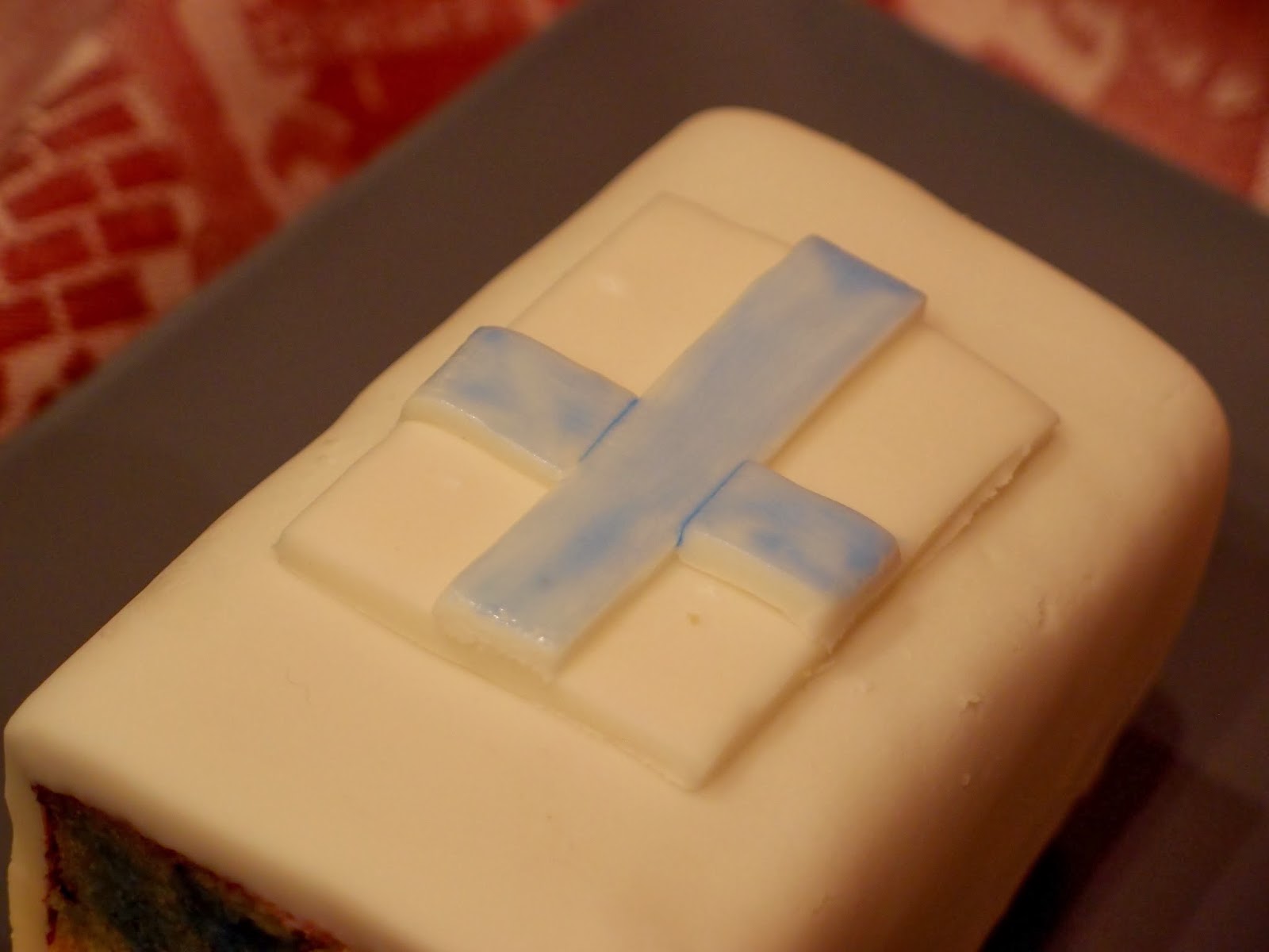 The VegHog: Blue and white Battenberg cake