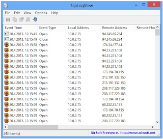 Monitor and Log TCP Connections With TcpLogView ~ TechBetaPlus