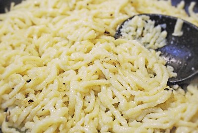 The Hungry Lovers: Spaetzle with Swiss Cheese