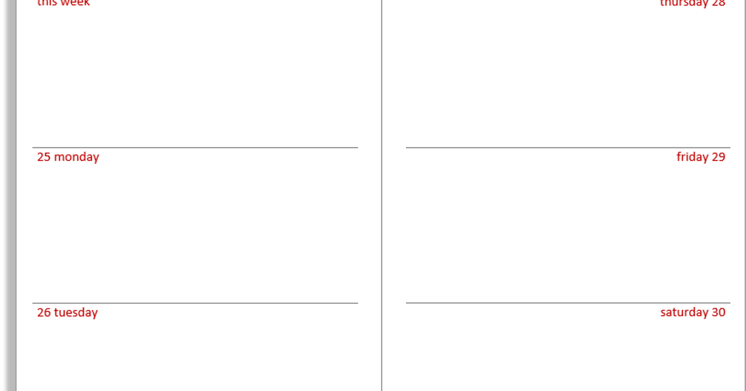 My Life All in One Place: Print your own free 2016 diary or calendar