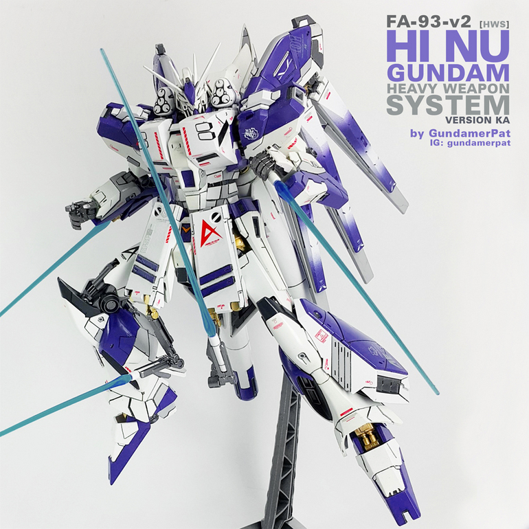 Custom Build: MG 1/100 FA-93-ν2HWS Hi-ν Gundam Heavy Weapons System Type