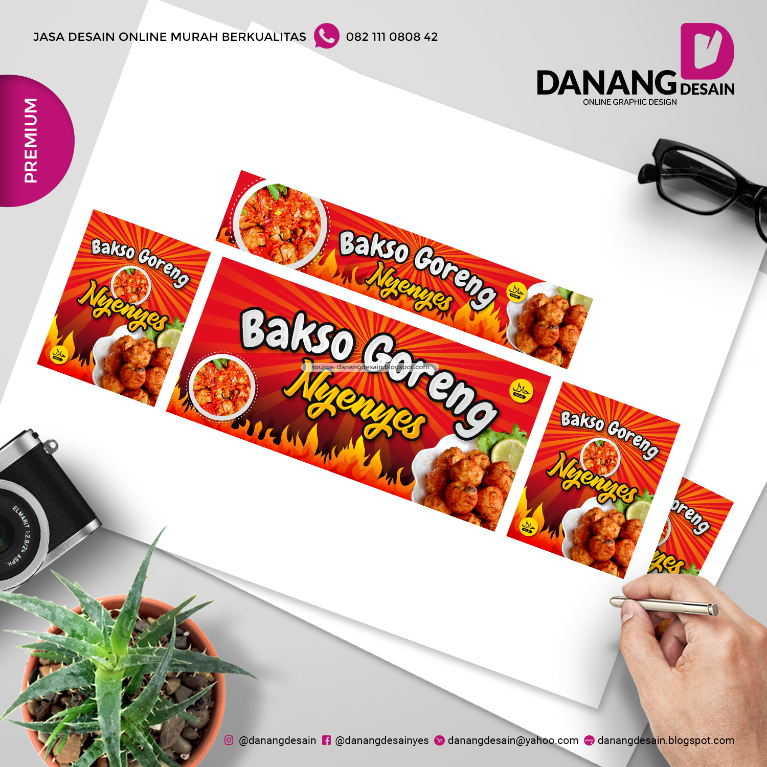 Contoh Desain Banner Bakso Goreng - Contoh Desain Banner Spanduk